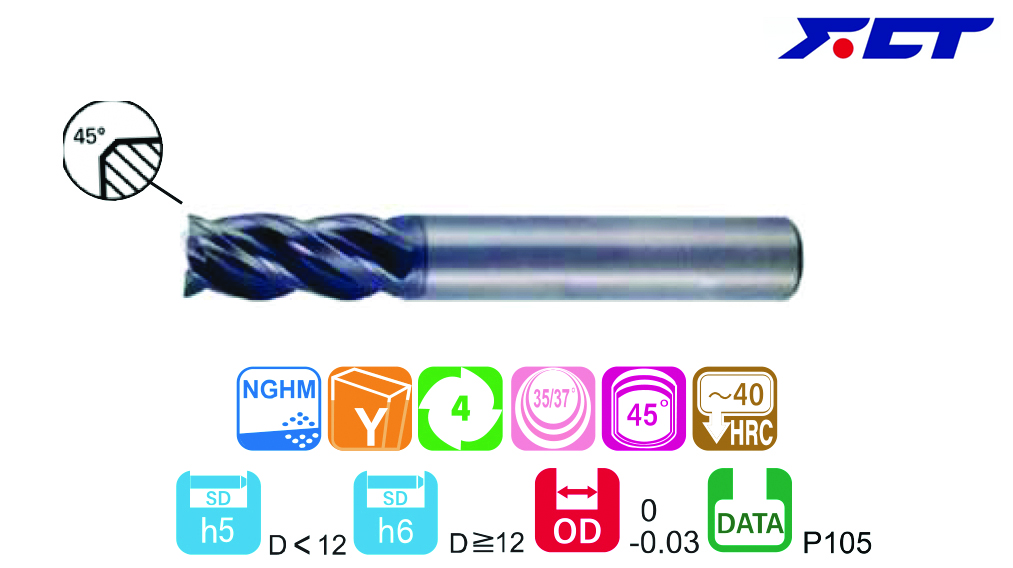 Dao phay inox vuông, 4 me, đa góc FCT GVSE-4 - phulongtools.com