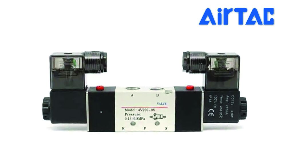 Van điện từ (solenoid valve) khí nén Airtac 4V220-08 Van 5/2 - phulongtools.com