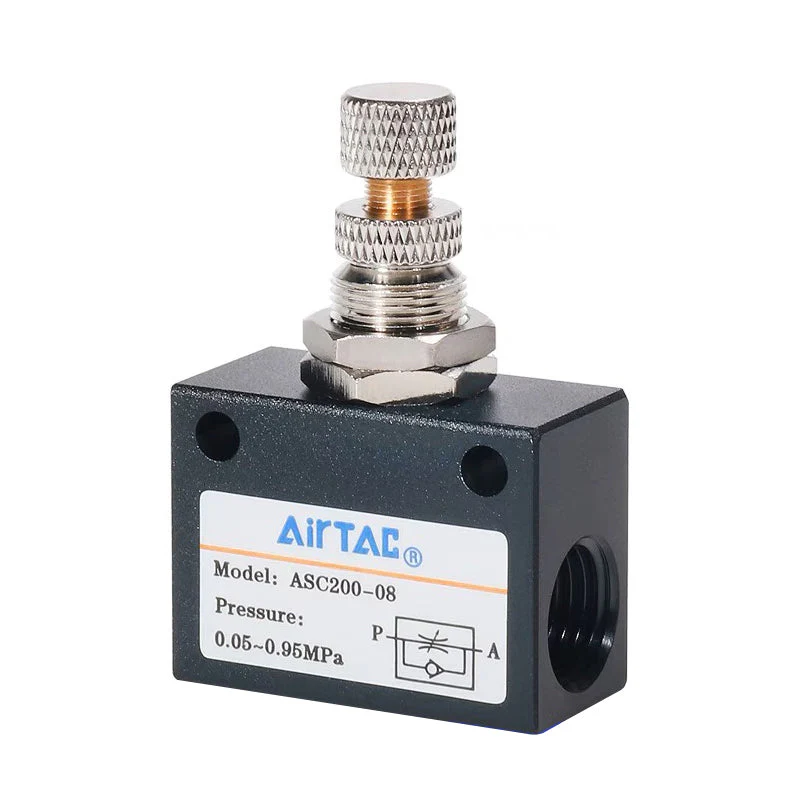 Van tiết lưu khí nén flow control valve Airtac ASC200-08